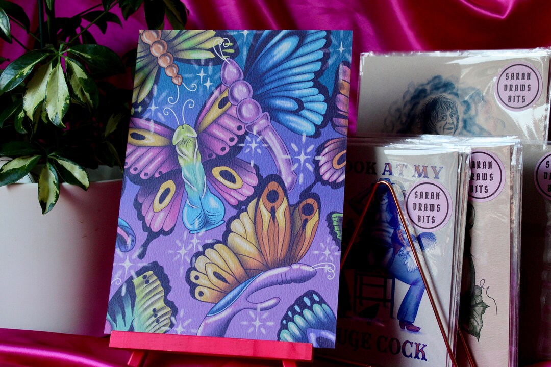 BUTTERFLIES A4 Sex Toy 90s Lisa Frank Rainbow Art Print - Etsy