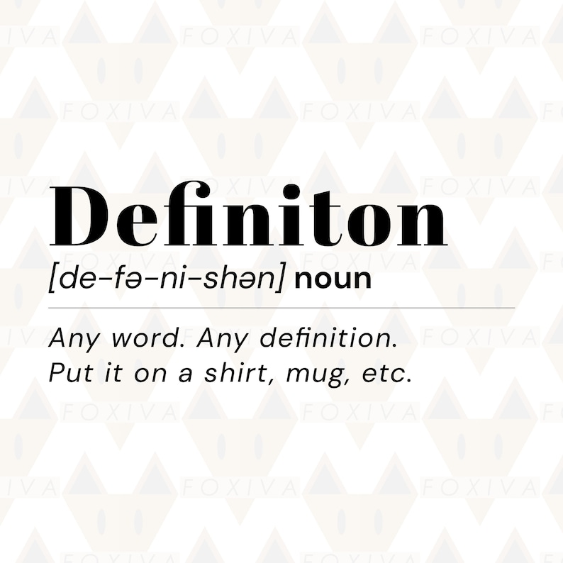 Custom Dictionary Word Design | Put Any Word/definiton and I'll Put It ...