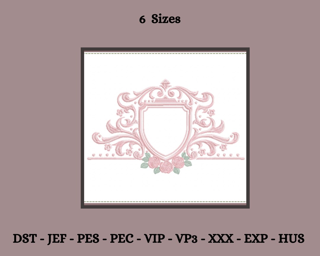 Royal Frame Embroidery Design, Beautiful Frame Machine Embroidery ...