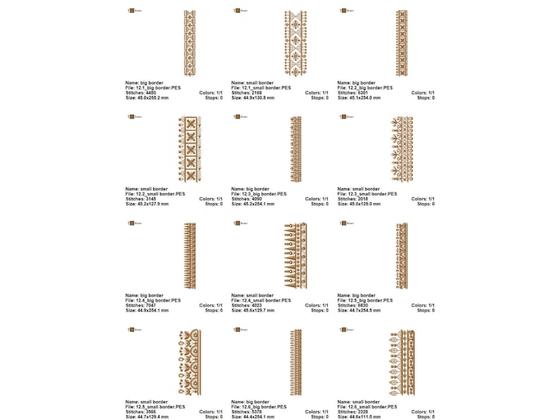 Endless Border Embroidery Designs – 2 Sizes (6 Inch & 10 Inch ...