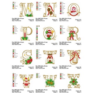 Christmas Alphabet Embroidery Design , Christmas Font Machine ...
