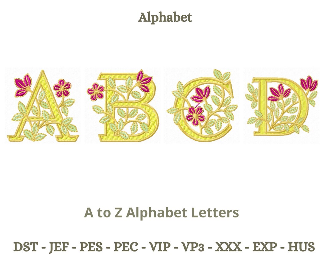Creative Monogram Embroidery Design - Font - Machine Embroidery Pattern ...