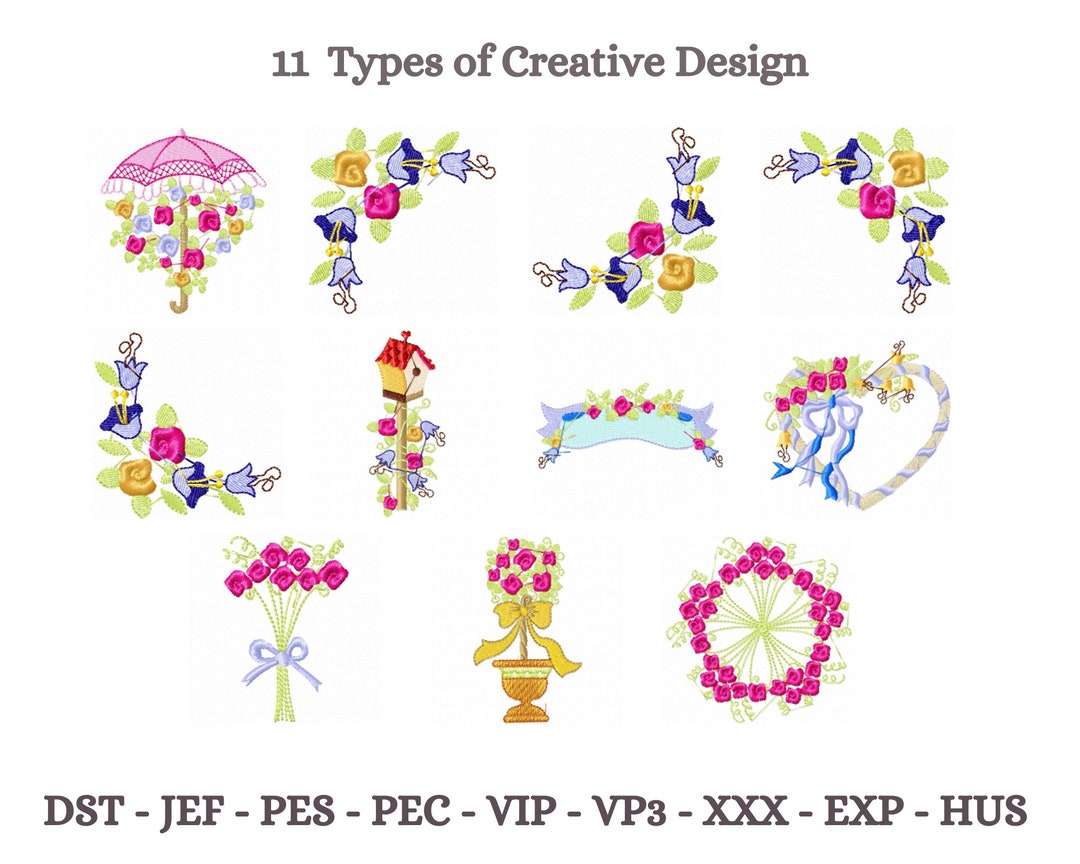 Creative Embroidery Design Machine Embroidery Pattern 11 - Etsy