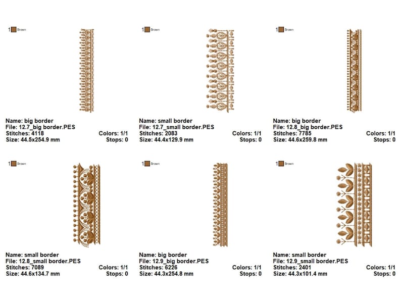 Endless Border Embroidery Designs – 2 Sizes (6 Inch & 10 Inch ...