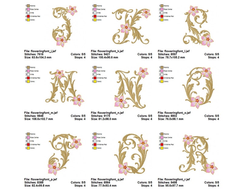 Font Machine Embroidery Pattern - Alphabet Embroidery Design - Instant ...