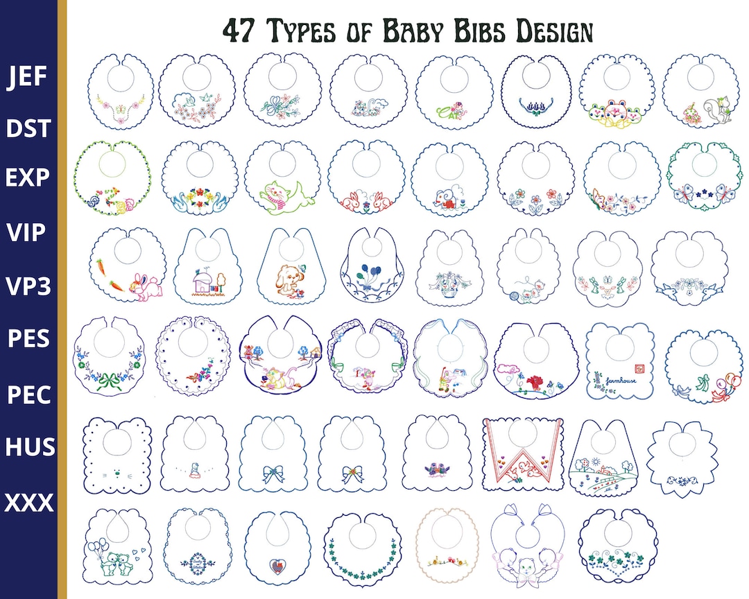 Baby Bibs Embroidery Designs, 8x10 Hoop Size, Floral Baby Bibs Machine ...