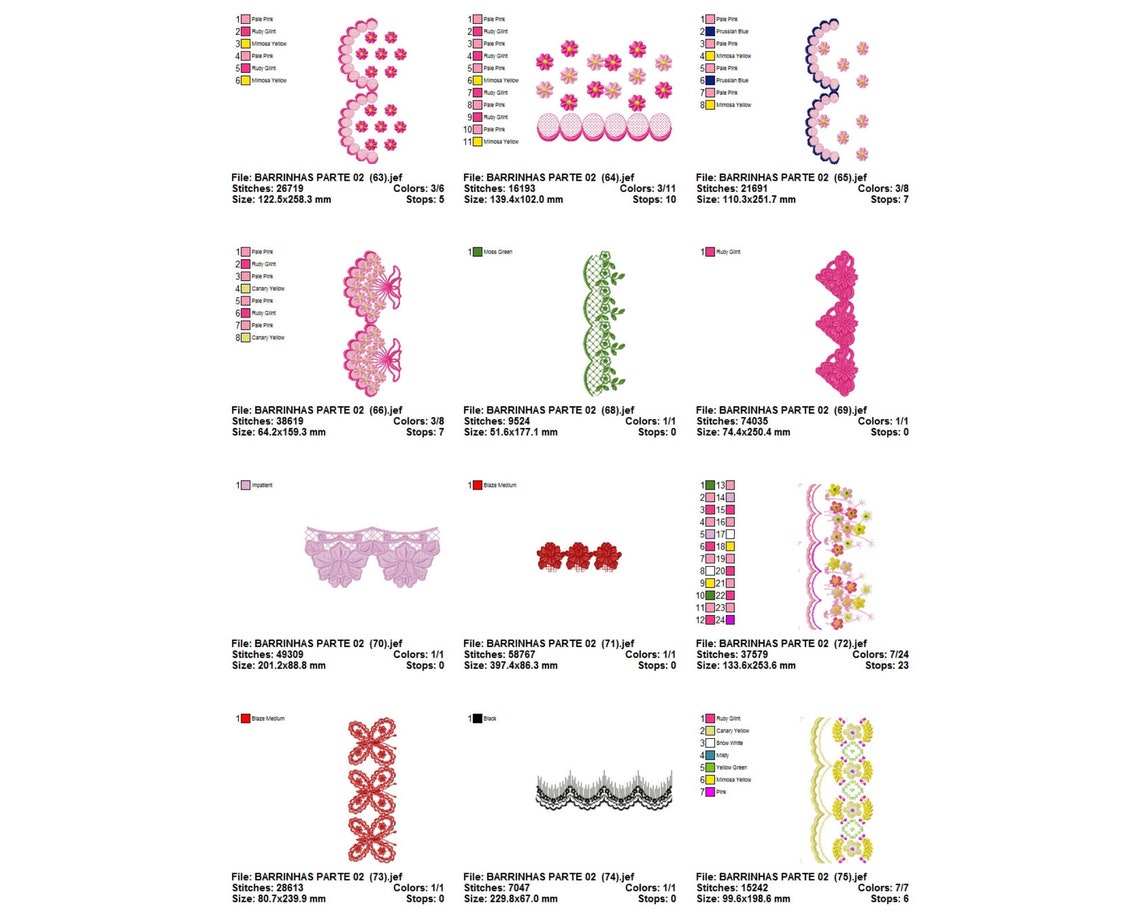 Creative Border Embroidery Design - Machine Embroidery Pattern - 31 ...