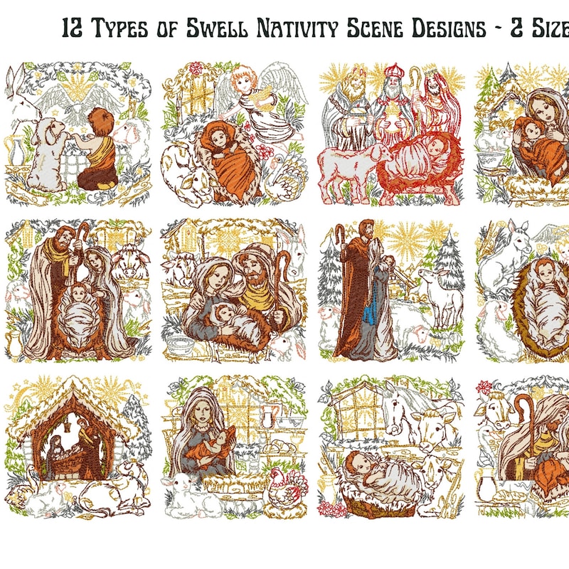 Nativity Machine Embroidery Designs - Etsy