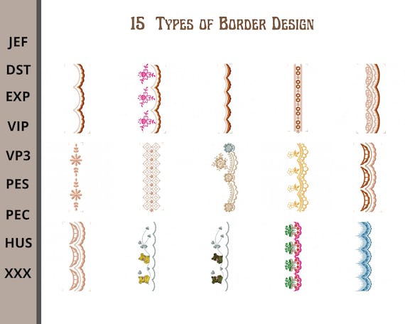 Muestras Y Estilos De Bordes