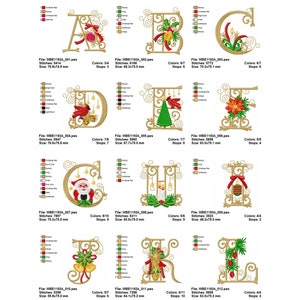 Christmas Alphabet Embroidery Design , Christmas Font Machine ...