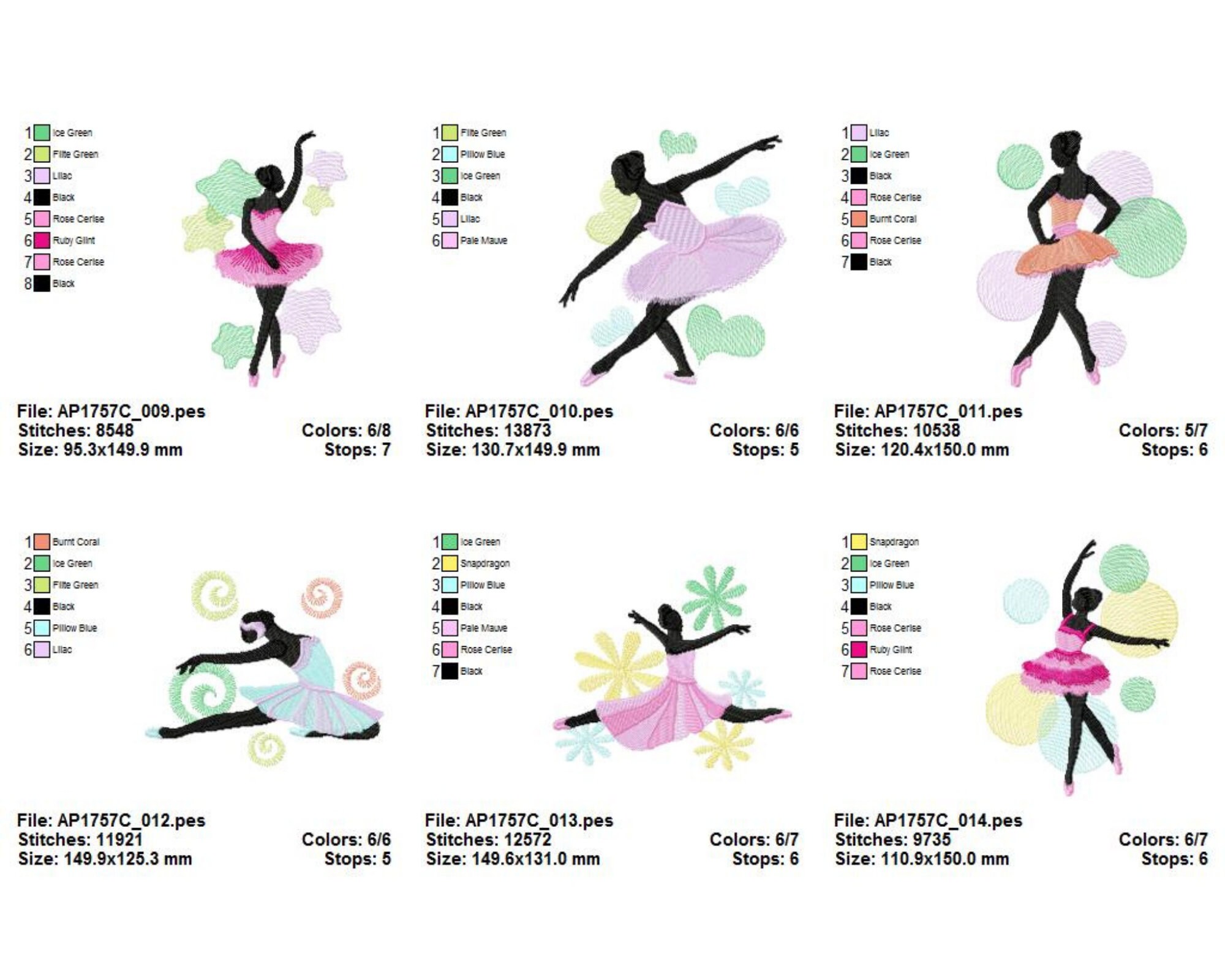 Dancing Girls Embroidery Design - Dancing Girls Machine Embroidery ...