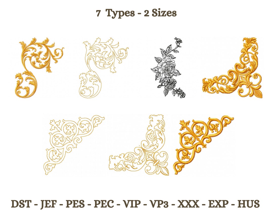 Creative Embroidery Design - Machine Embroidery Pattern - 7 Types - 2 ...