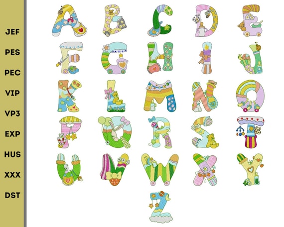 Creative Alphabet Font New Born Baby Cloths Cartoon | Etsy