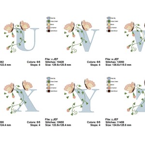 Flowers Alphabet Embroidery Designs, Font Machine Embroidery Design ...