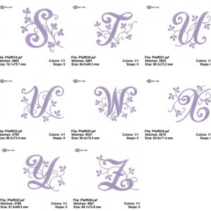 Alphabet Embroidery Designs, Floral Machine Embroidery Design, Fancy ...