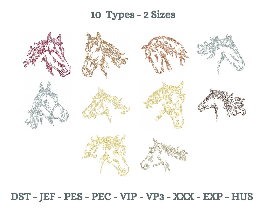 Horse Embroidery Design, Horse Monogram Machine Embroidery Design ...