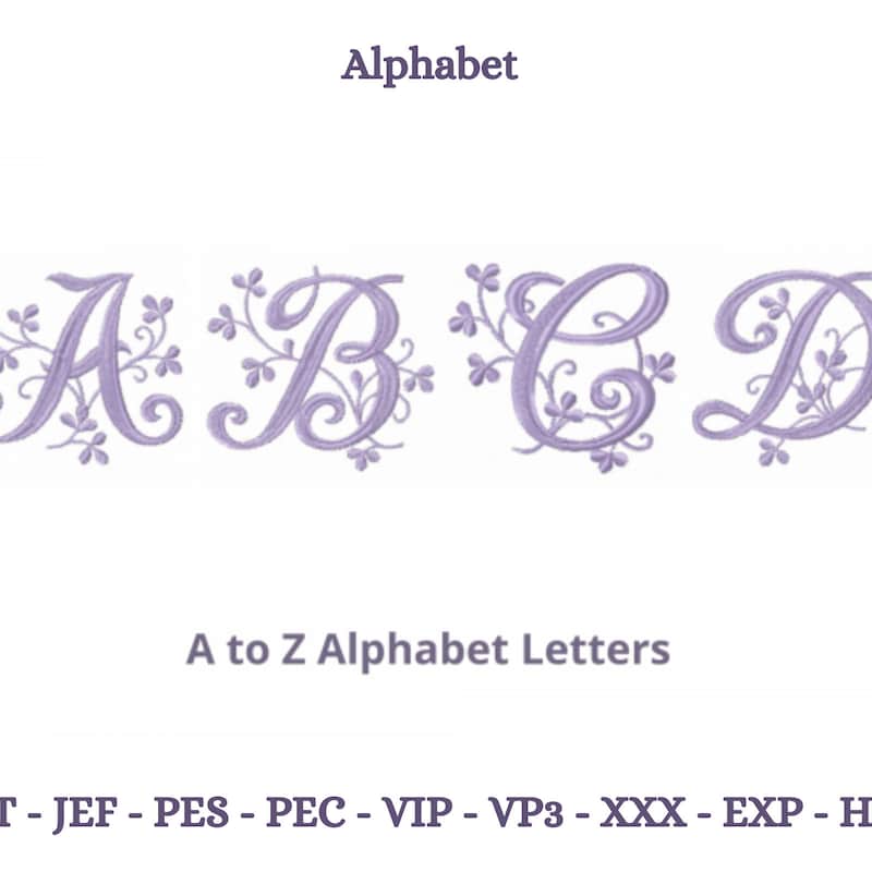 Embroidery Alphabet - Etsy