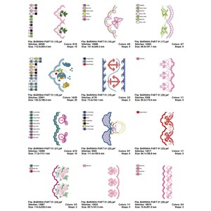 Creative Border Embroidery Design , Beautiful Border and Corner Machine ...