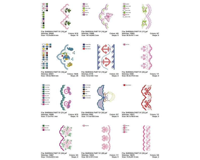 Creative Border Embroidery Design Machine Embroidery Pattern - Etsy