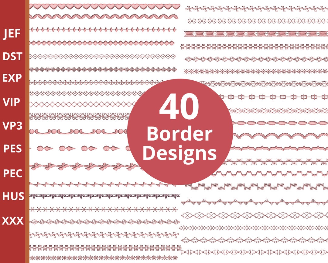 Border Embroidery Designs , Creative Border Machine Embroidery Design ...