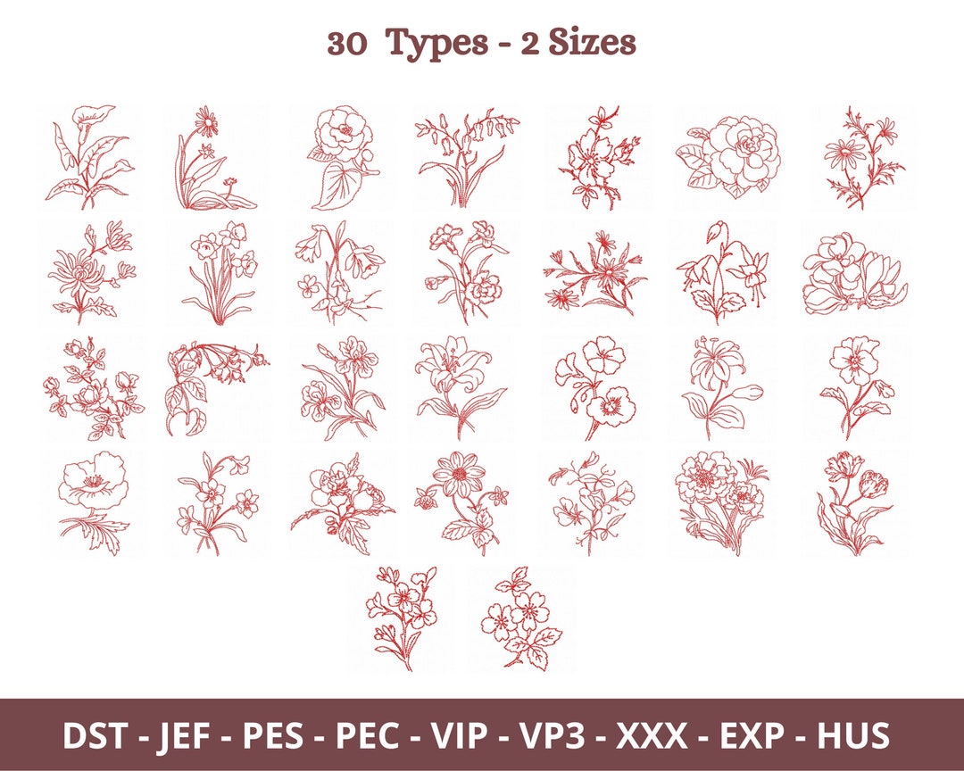 Flowers Embroidery Design, Rose Flower Machine Embroidery Design, All ...