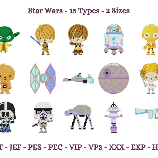 Starwars Embroidery Designs - Etsy