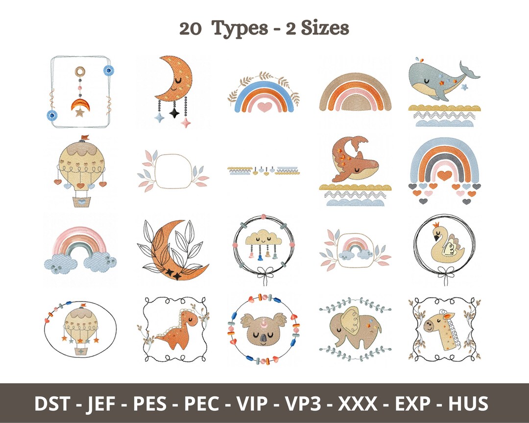 Creative Embroidery Design - Machine Embroidery Design - 20 Types - 2 ...