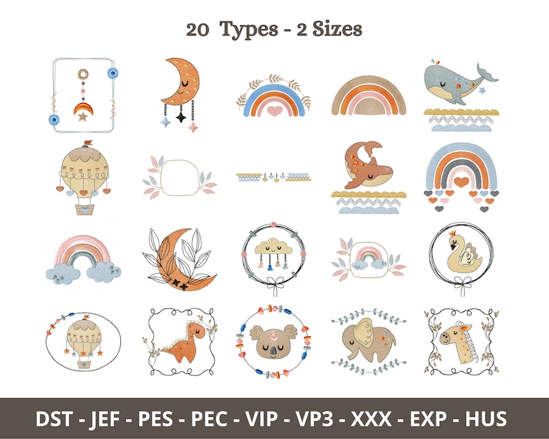Creative Embroidery Design - Machine Embroidery Design - 20 Types - 2 ...