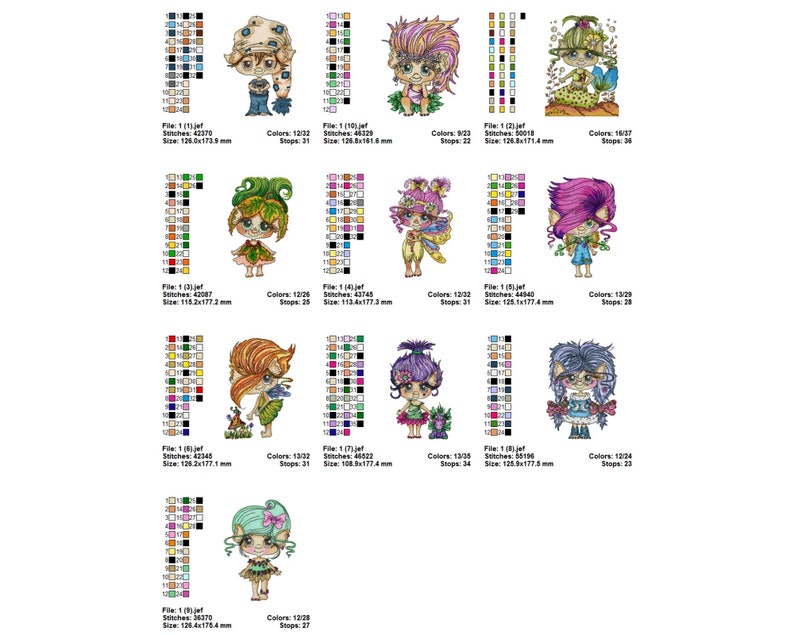Collection of Ten Unique Cartoon Characters, Each Styled Differently to ...
