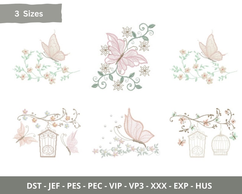 Creative Butterfly Machine Embroidery Design, Beautiful Machine ...