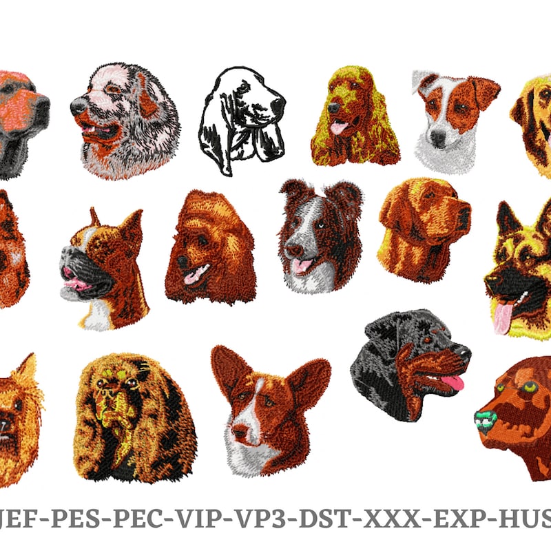 Dog Face Embroidery - Etsy