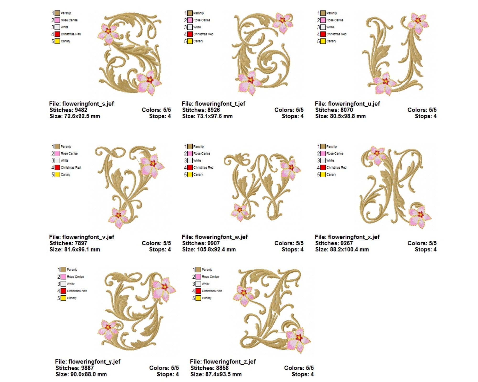 Font Machine Embroidery Pattern - Alphabet Embroidery Design - Instant ...
