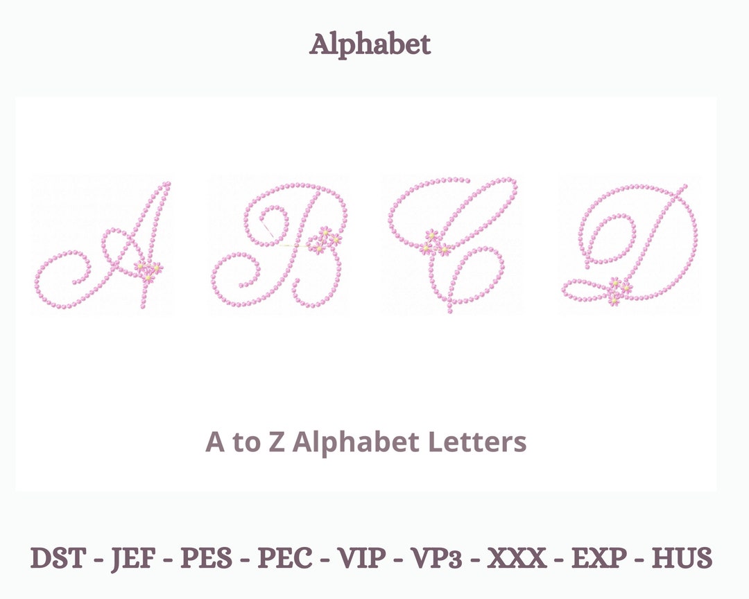 Creative Alphabet Embroidery Design - Font - Monogram - Machine ...