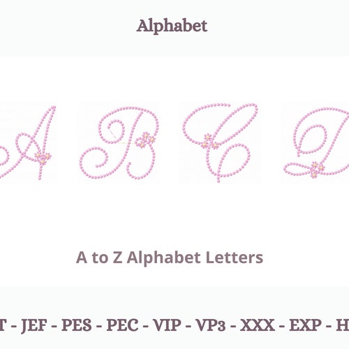 Alphabet Embroidery Design Machine Embroidery Pattern 26 - Etsy