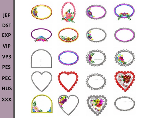 Creative Frame Embroidery Design Machine Embroidery Pattern - Etsy