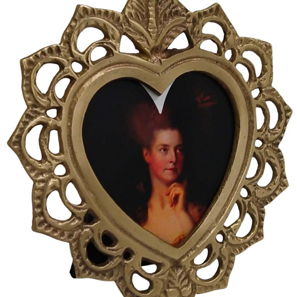 Brass Heart Shaped Picture Frame - Etsy