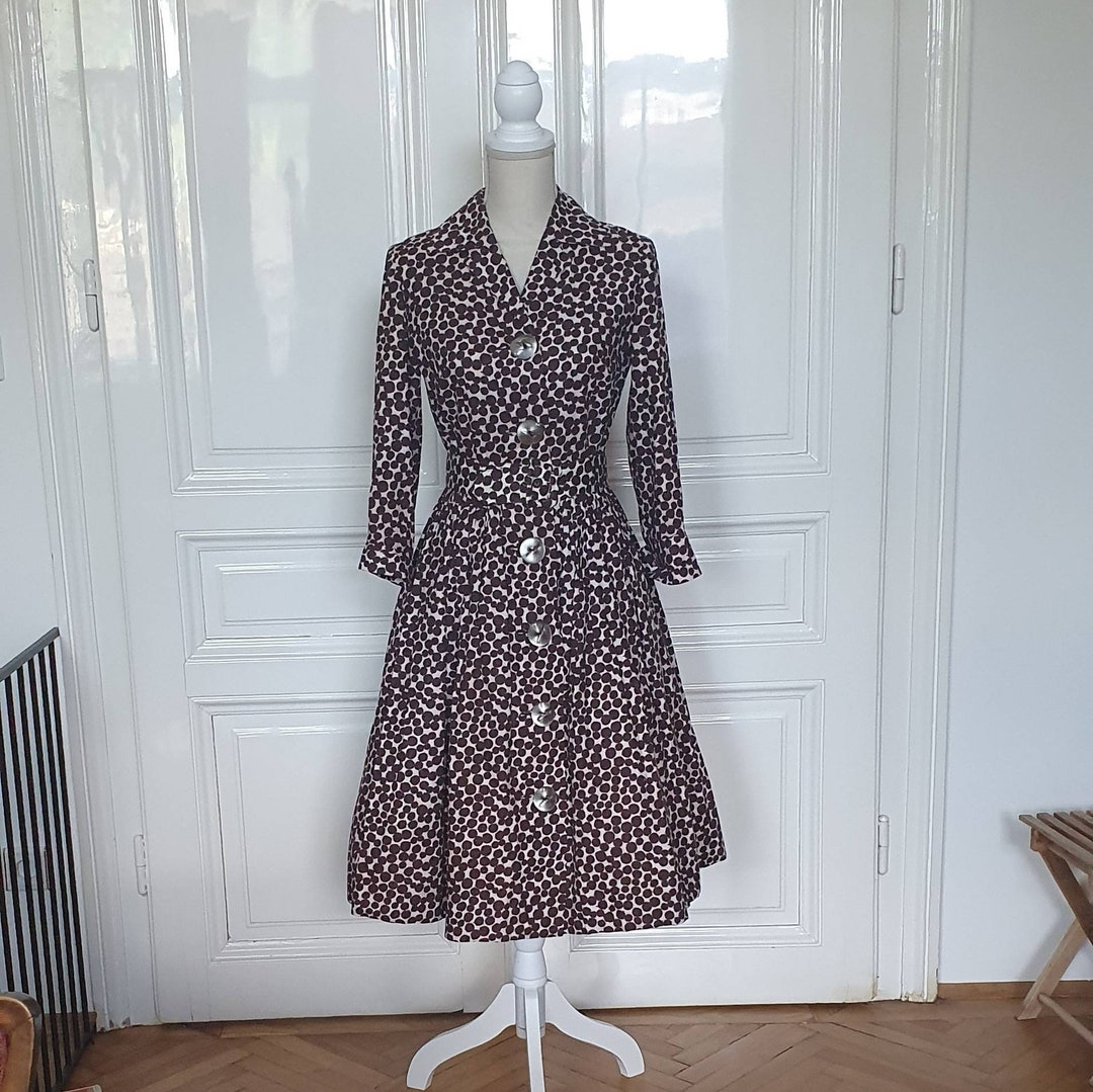 Vintage Dress Original From the 1950s Handmade With a - Etsy
