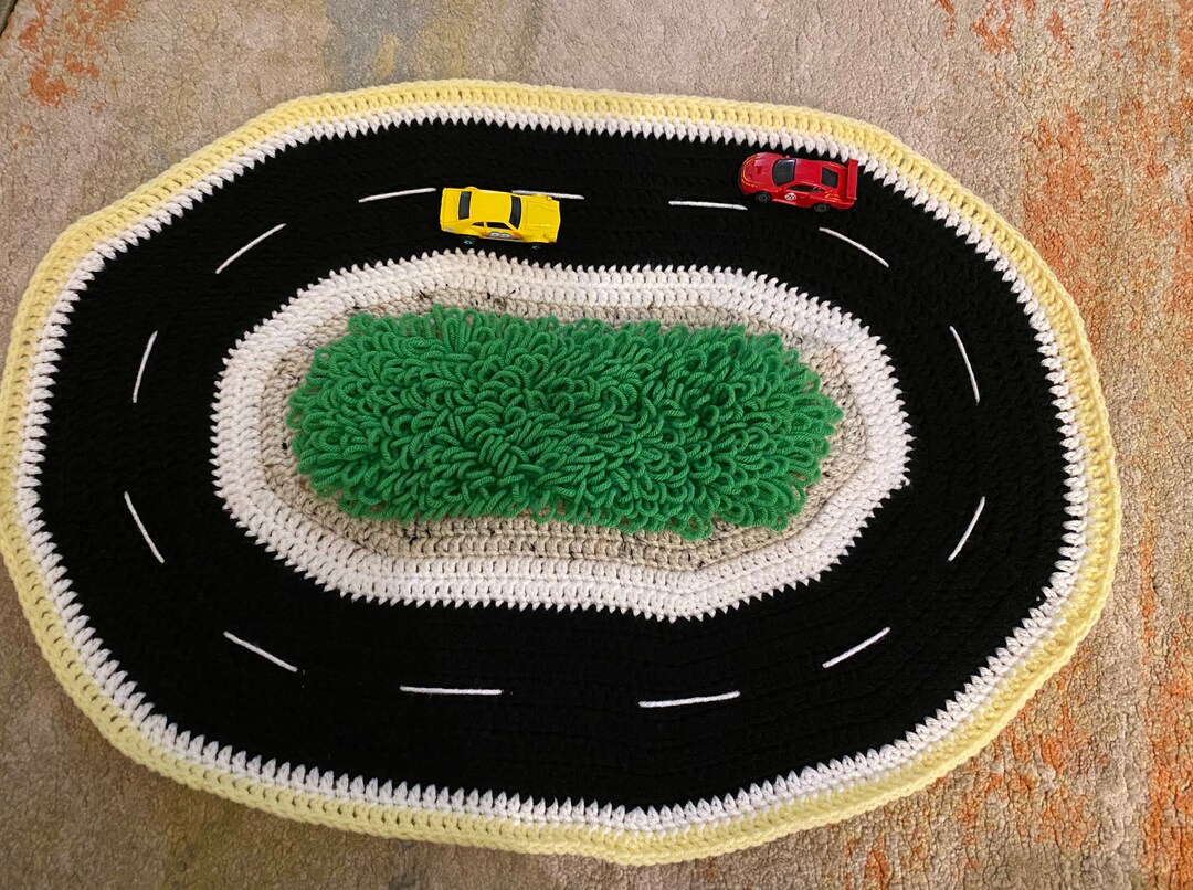 Racetrack Crochet Nascarrr Fans Take Note - Etsy
