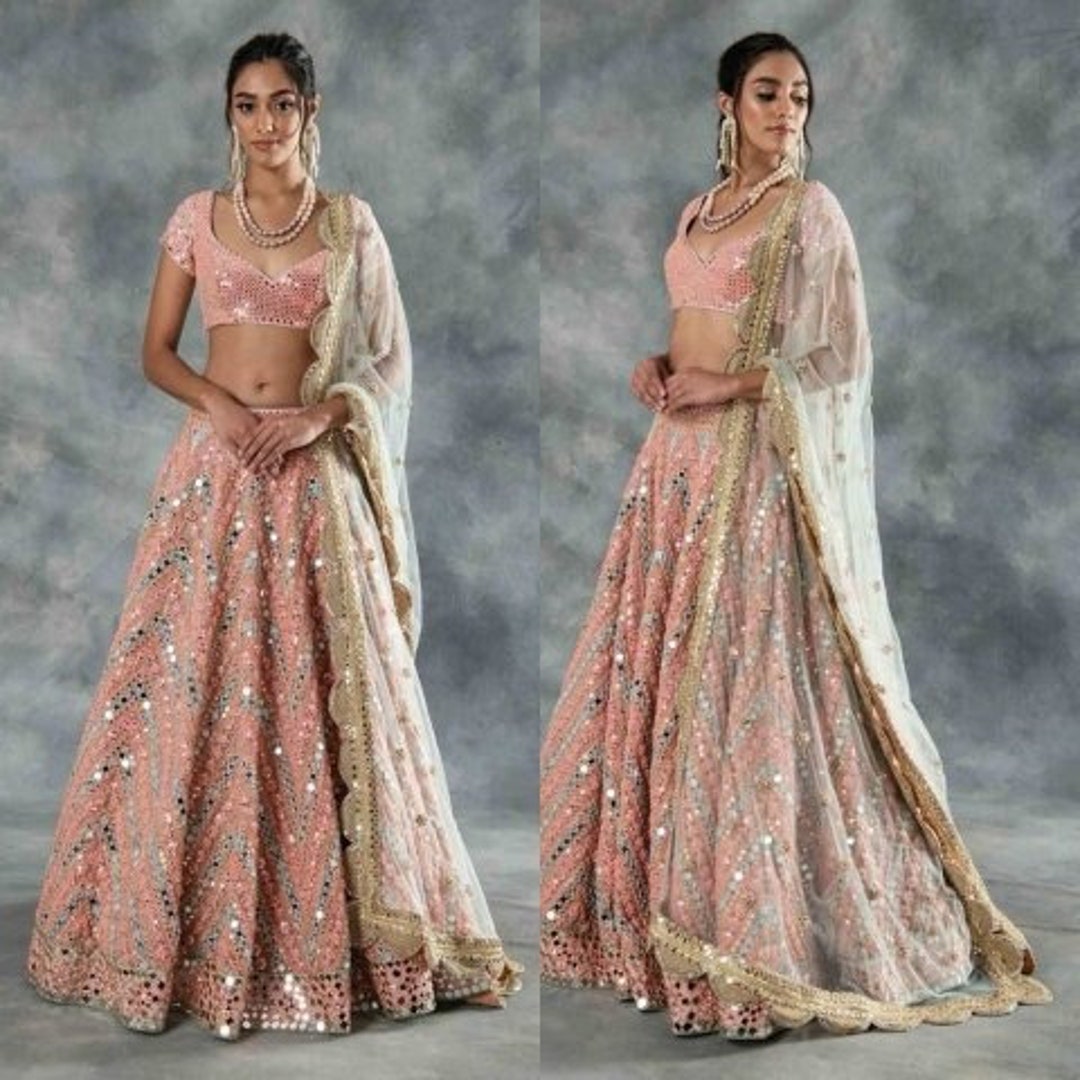 Sabyasachi Designer Colorful Lehenga Choli With Paper Mirror - Etsy