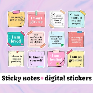 Daily Affirmation Sticky Notes,planner Stickers,printable Stickers ...