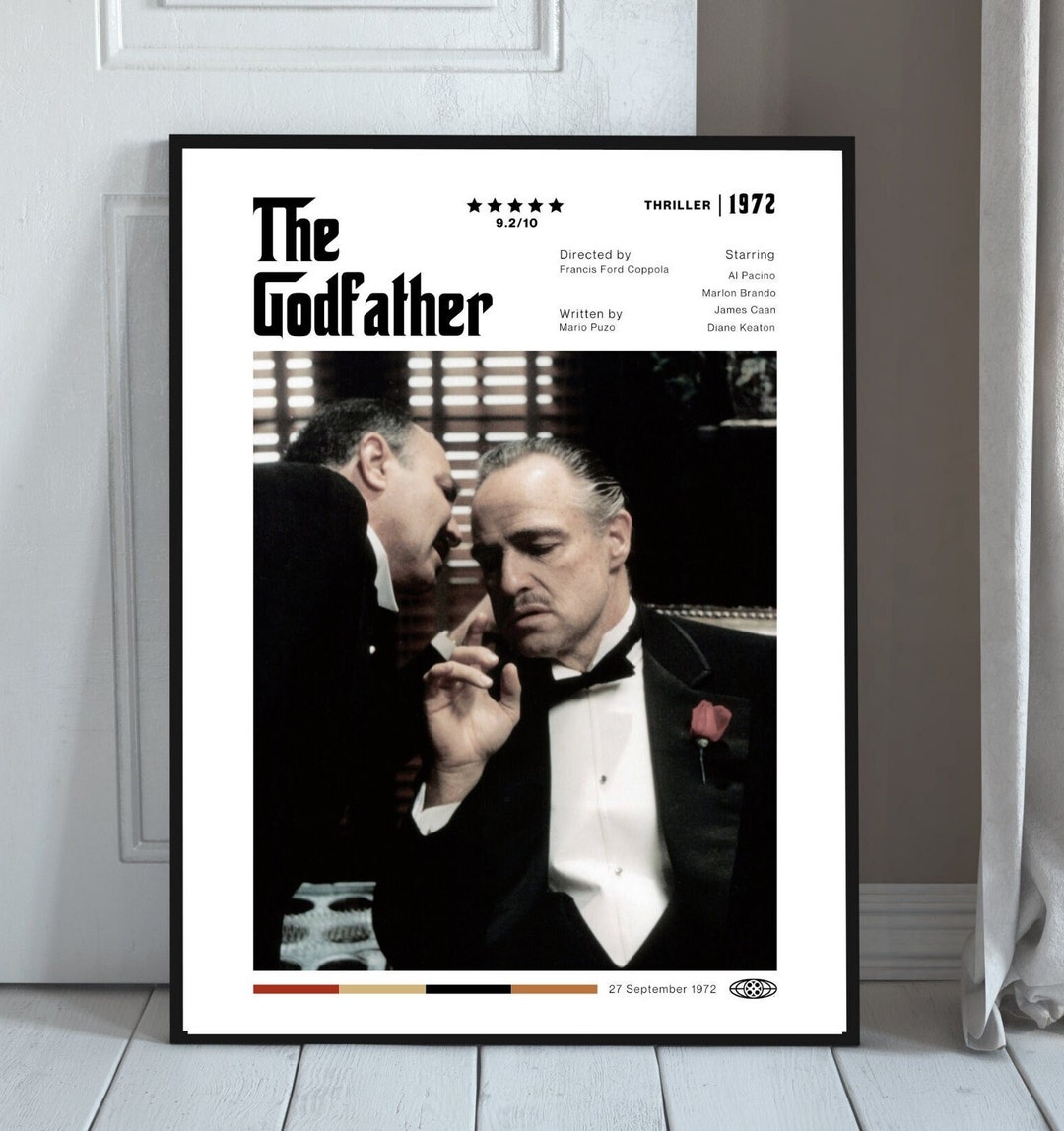 The Godfather Movie Poster,marlon Brando Poster,the Godfather Wall ...