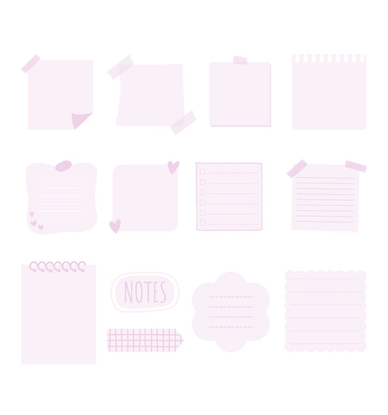 122 Digital Sticky Notes, Digital Stickers, Png Stickers, Goodnotes ...