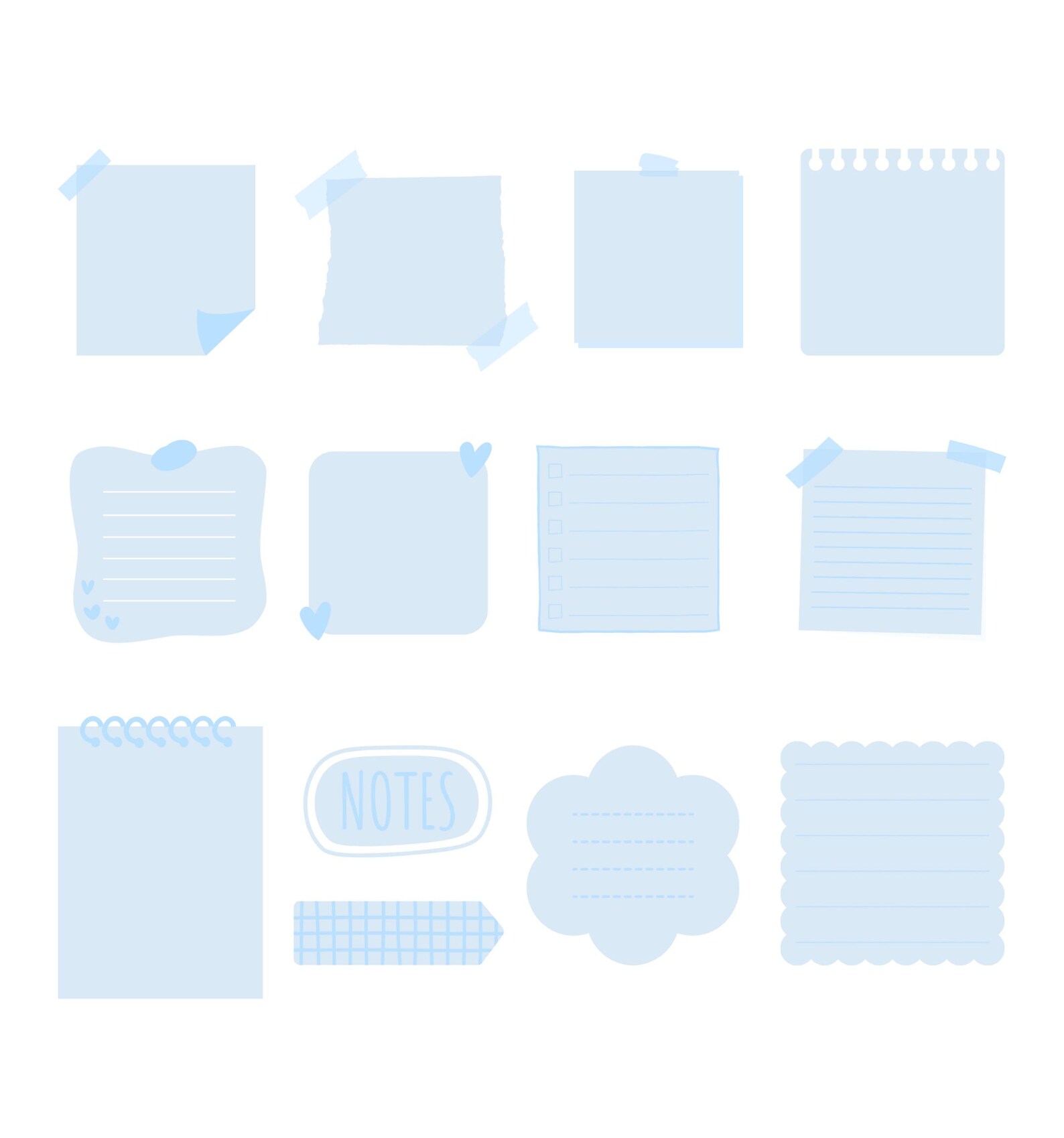 122 Digital Sticky Notes, Digital Stickers, Png Stickers, Goodnotes ...