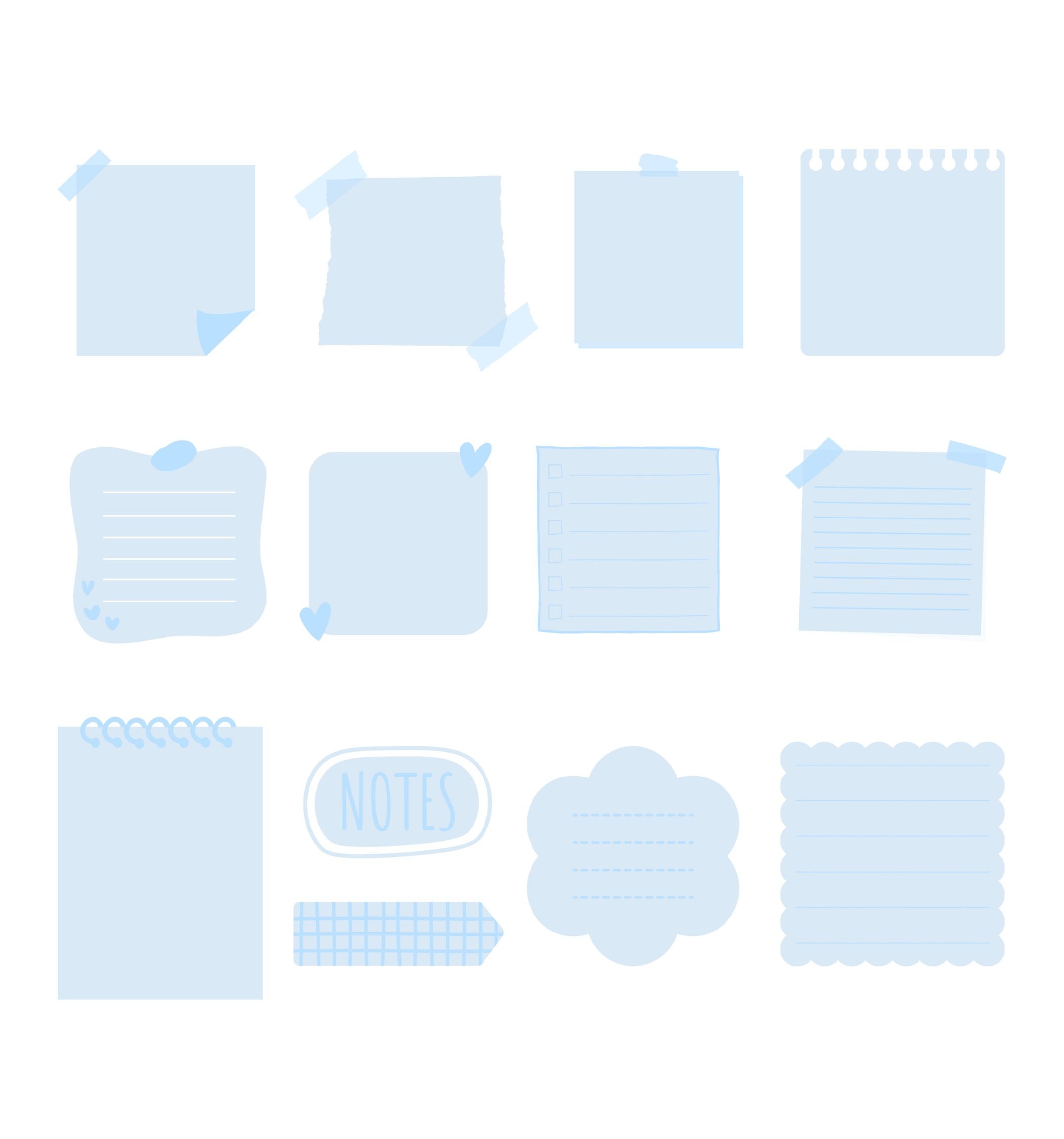 122 Digital Sticky Notes, Digital Stickers, Png Stickers, Goodnotes ...