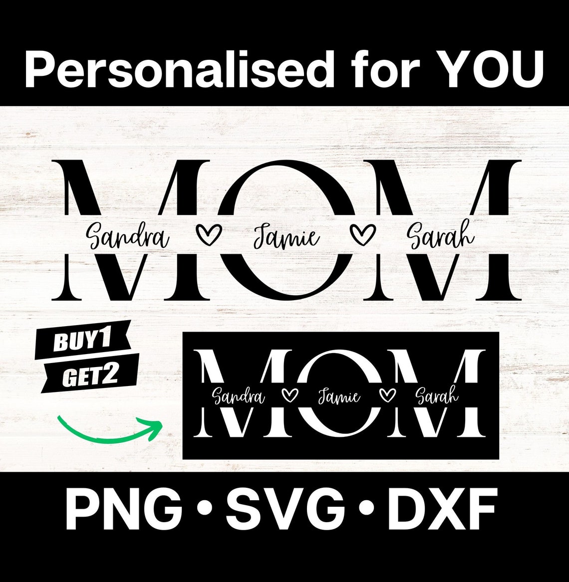 Mom SVG, Mother Svg, Mother's Day SVG, Mom Split Name Frame Svg, Mum ...