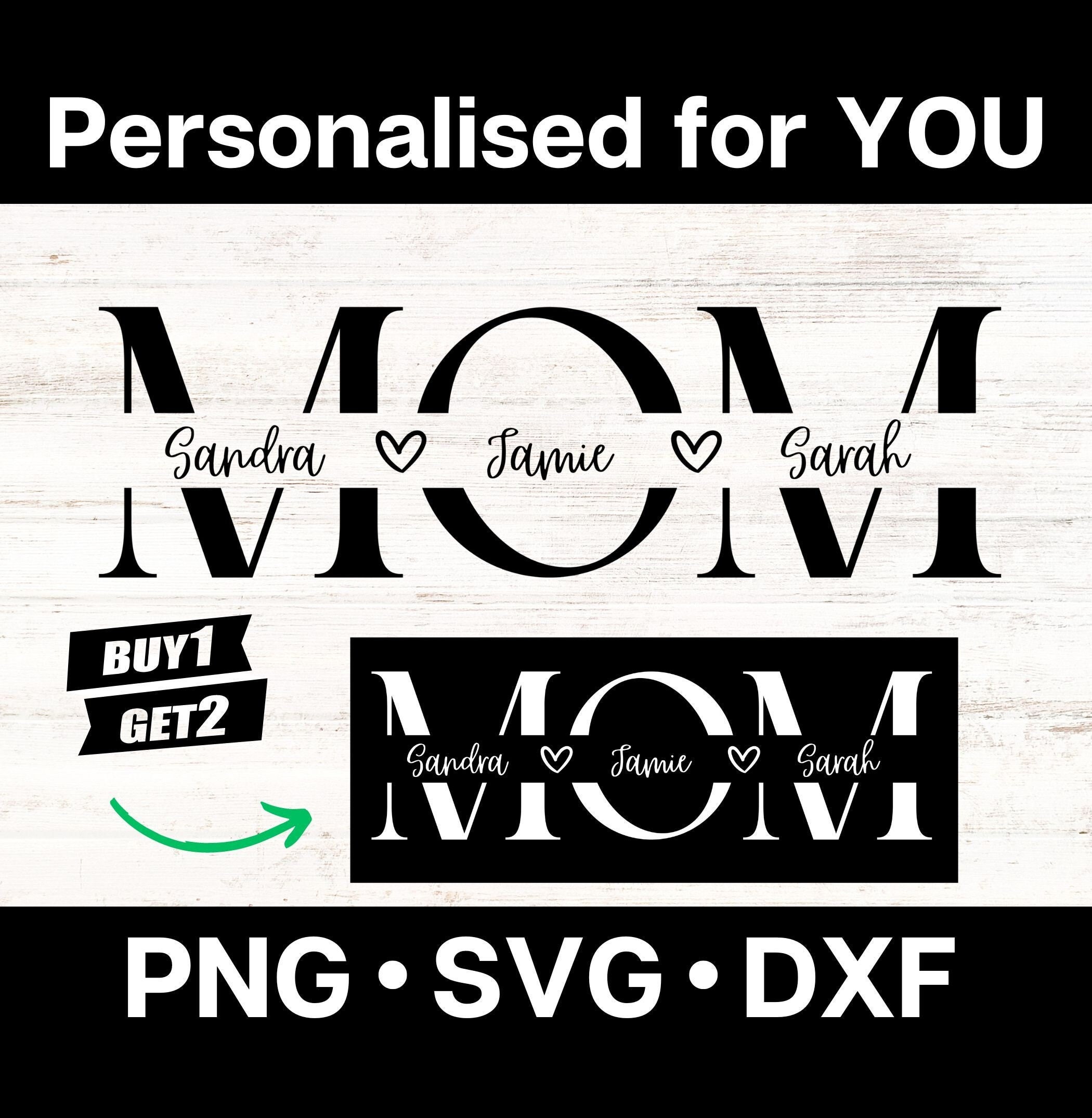 Mom SVG, Mother Svg, Mother's Day SVG, Mom Split Name Frame Svg, Mum ...
