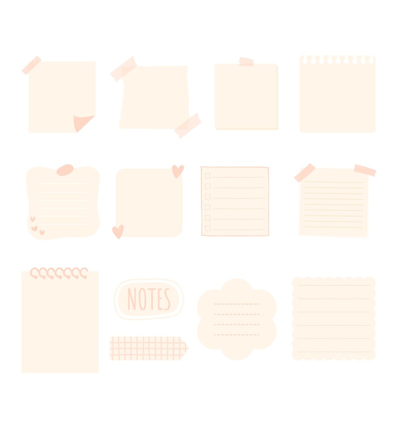 122 Digital Sticky Notes, Digital Stickers, Png Stickers, Goodnotes ...