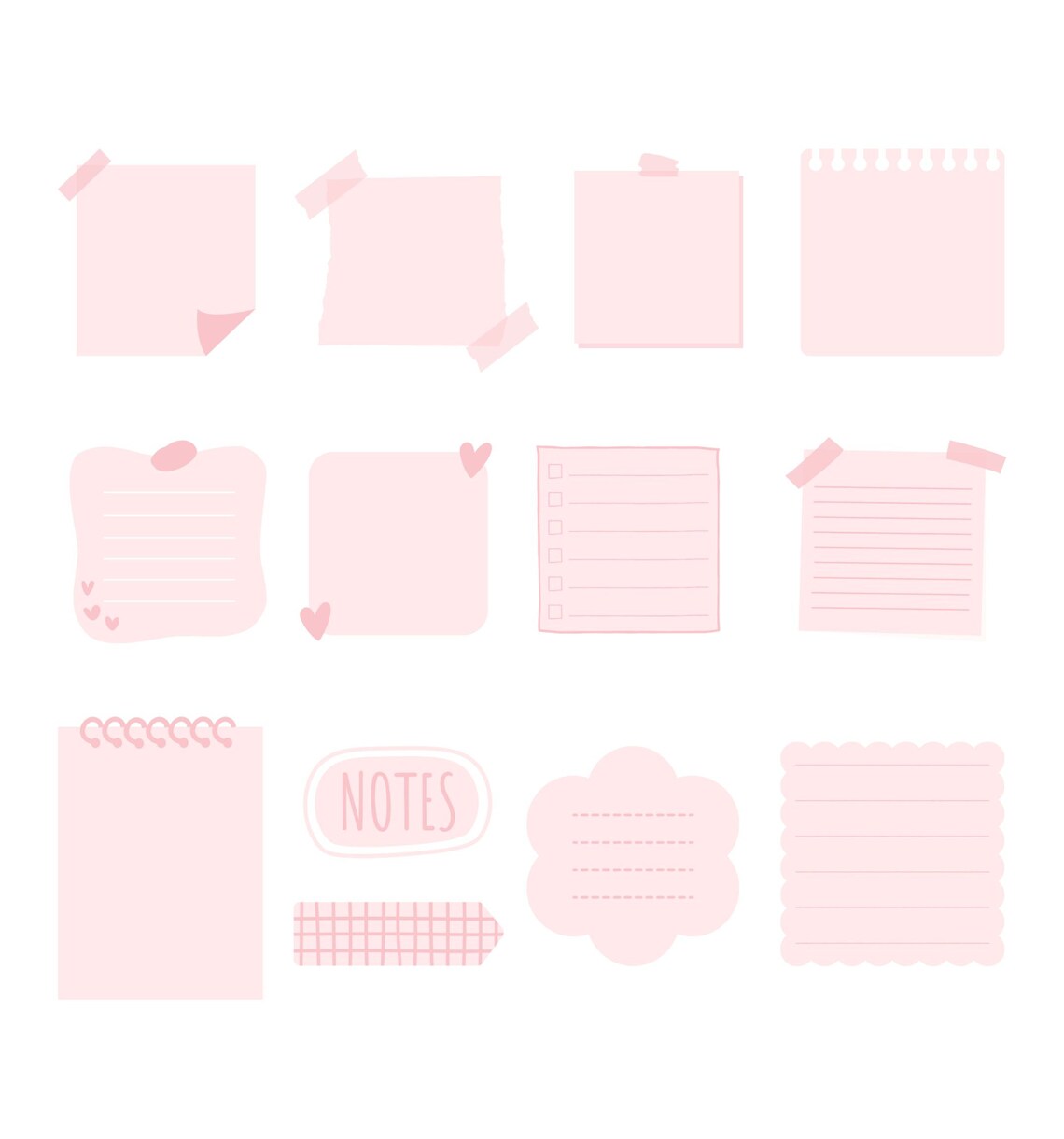 122 Digital Sticky Notes, Digital Stickers, Png Stickers, Goodnotes ...