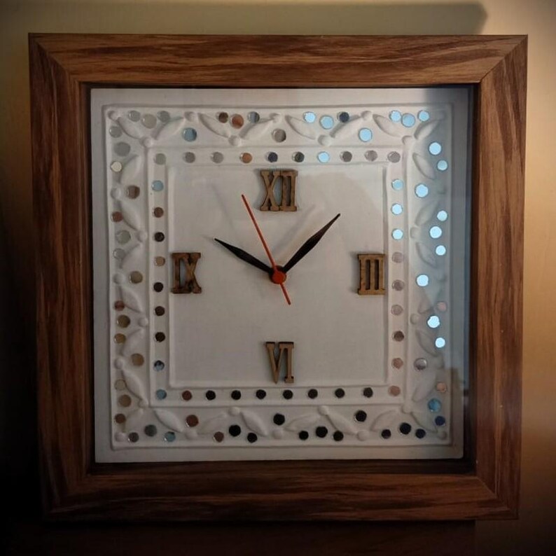 Kutch Lippan Mud & Mirror Work Wall Clock - Etsy