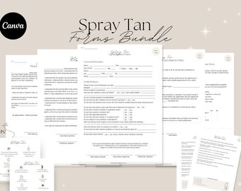 Spray Tan Forms Editable Spray Tan Templates Spray Tanning - Etsy UK